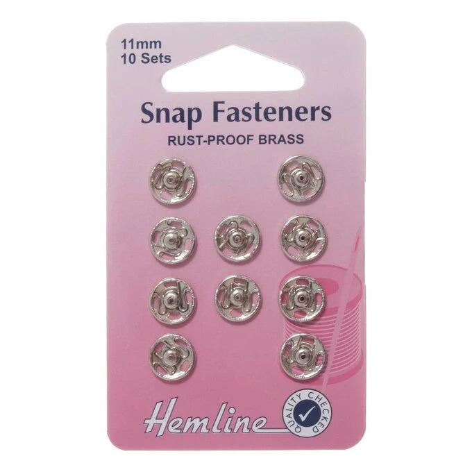 Hemline Snap Fasteners 11mm 10 Pack – BeyondThePinkDoor