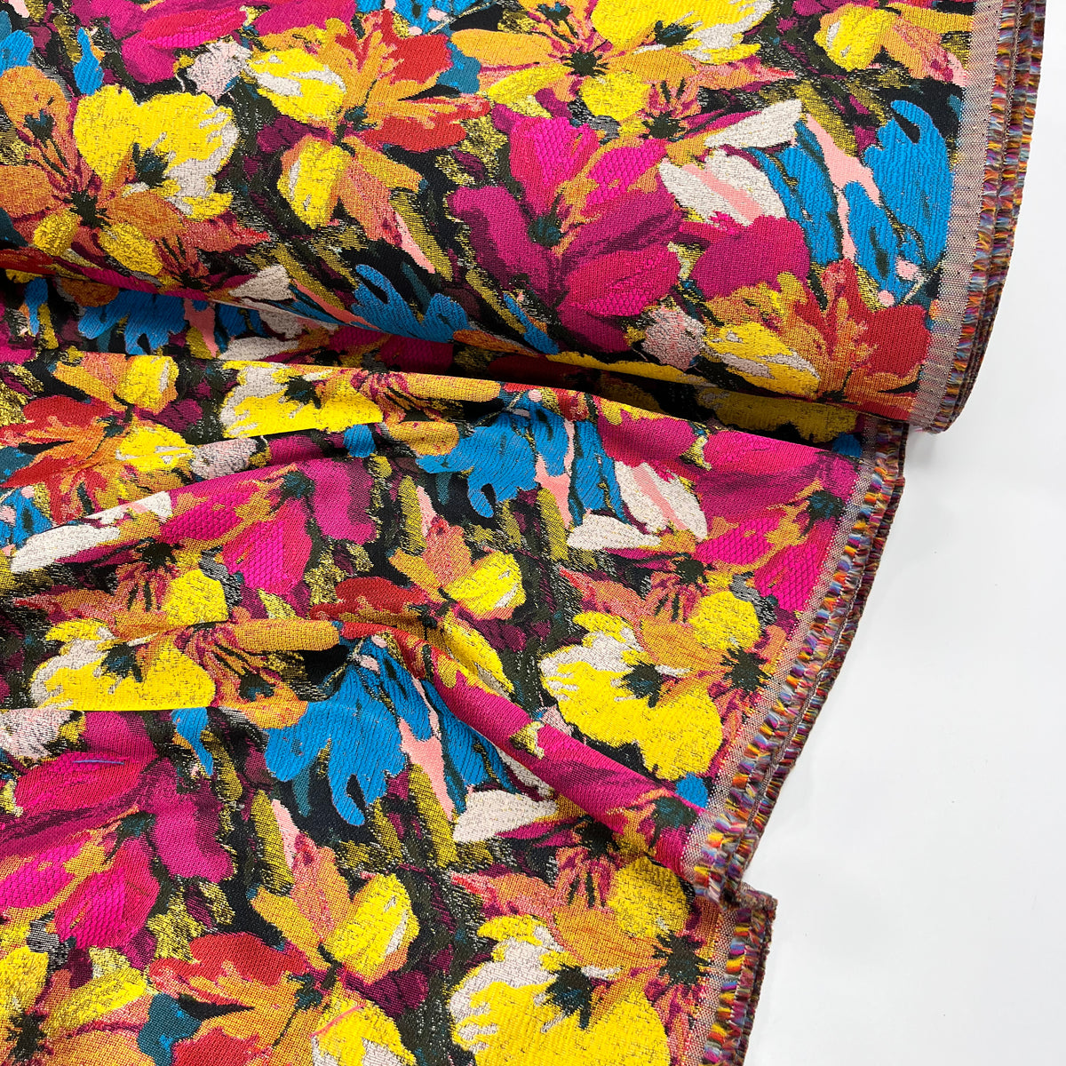 Chelsea | Jacquard Fabric | Lemon/Cerise – BeyondThePinkDoor