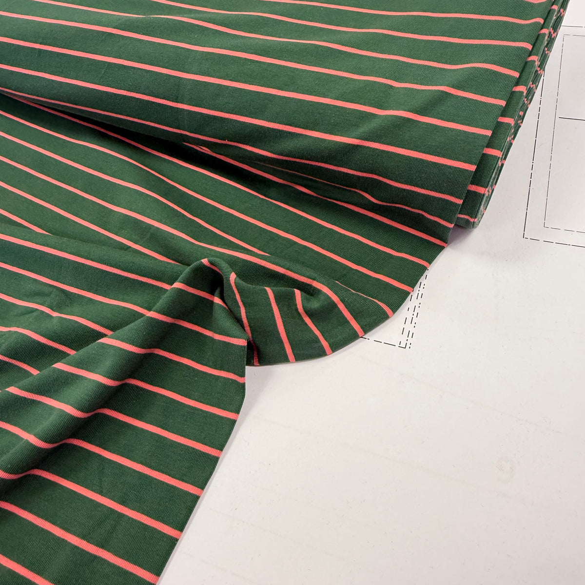 Forest Rose Stripe | Cotton Jersey – BeyondThePinkDoor