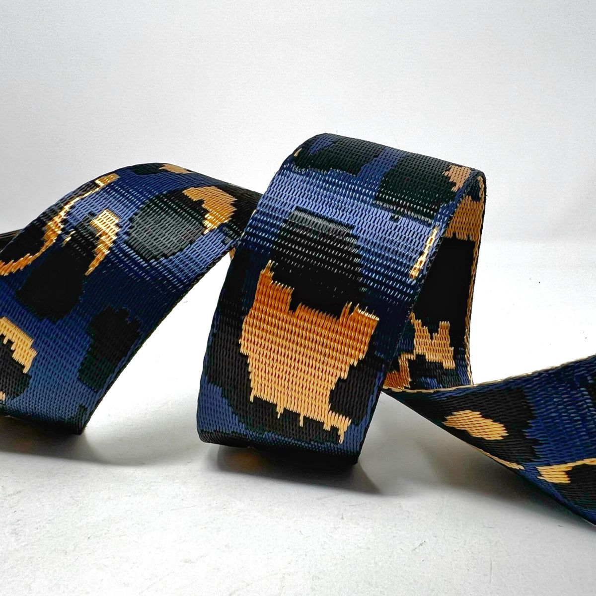 38mm Cotton Webbing | Animal | Navy/Black/Gold – BeyondThePinkDoor