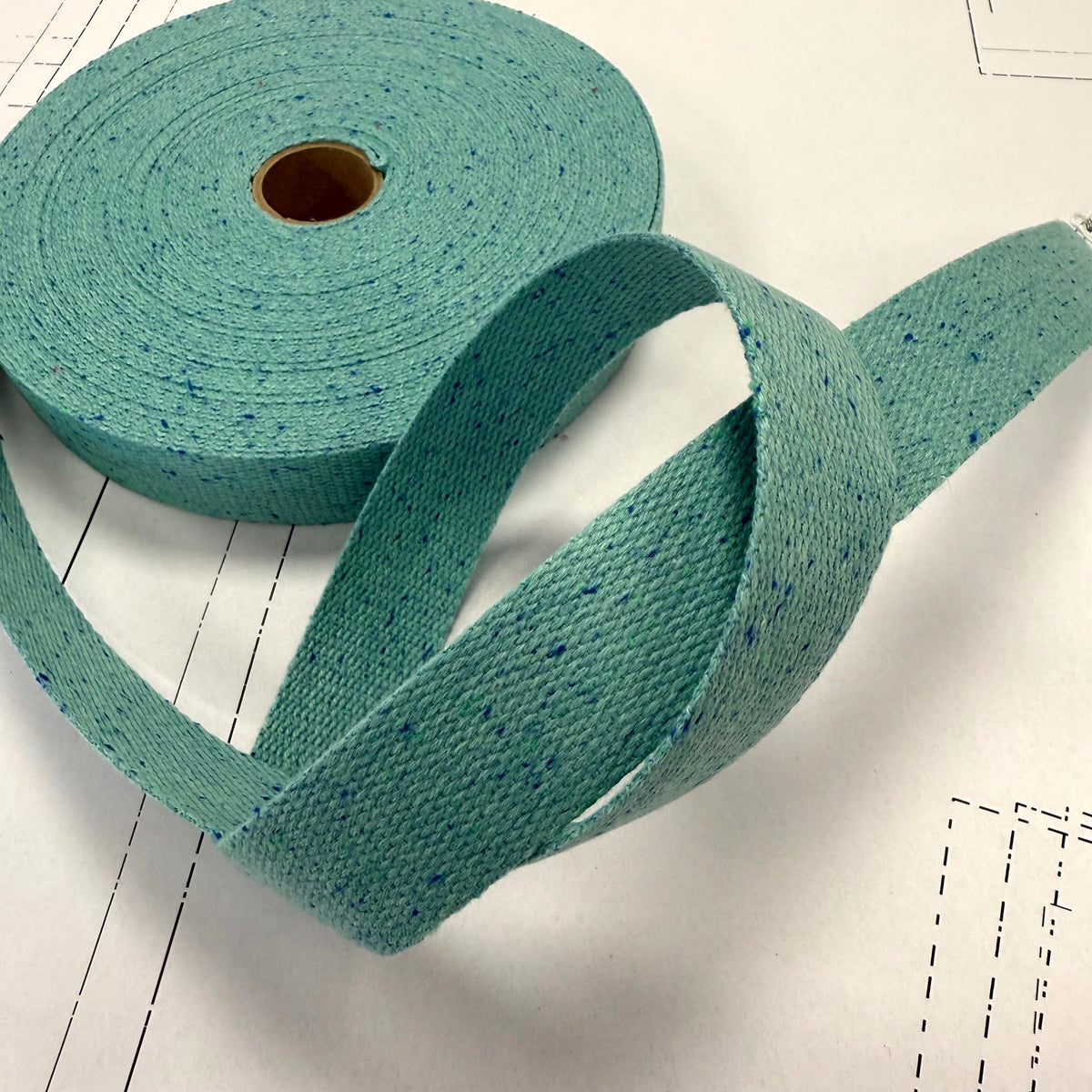 30mm Mottled Webbing | Turquoise – BeyondThePinkDoor