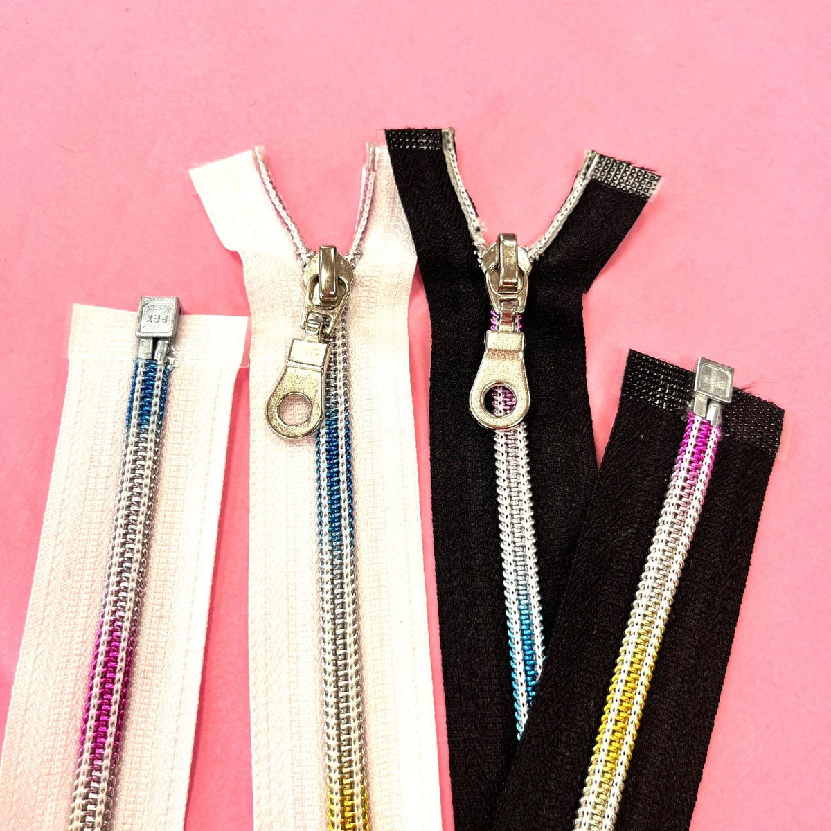 Rainbow Open End Zips – BeyondThePinkDoor