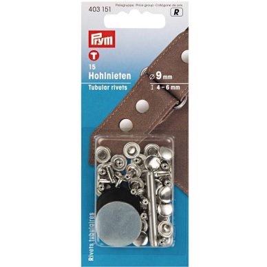 Prym Tubular Rivets – 9mm, Silver – BeyondThePinkDoor
