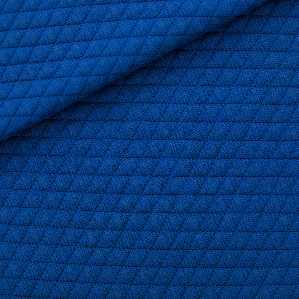 See You At Six | Quilted Piqué Knit | Surf The Web Blue – BeyondThePinkDoor