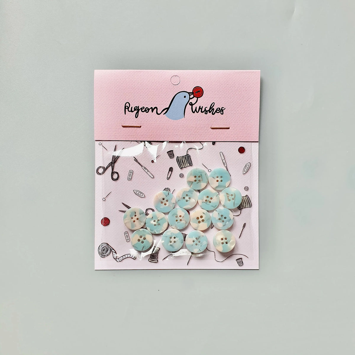 Pigeon Wishes | Bliss Button 15mm | Pack of 15 – BeyondThePinkDoor