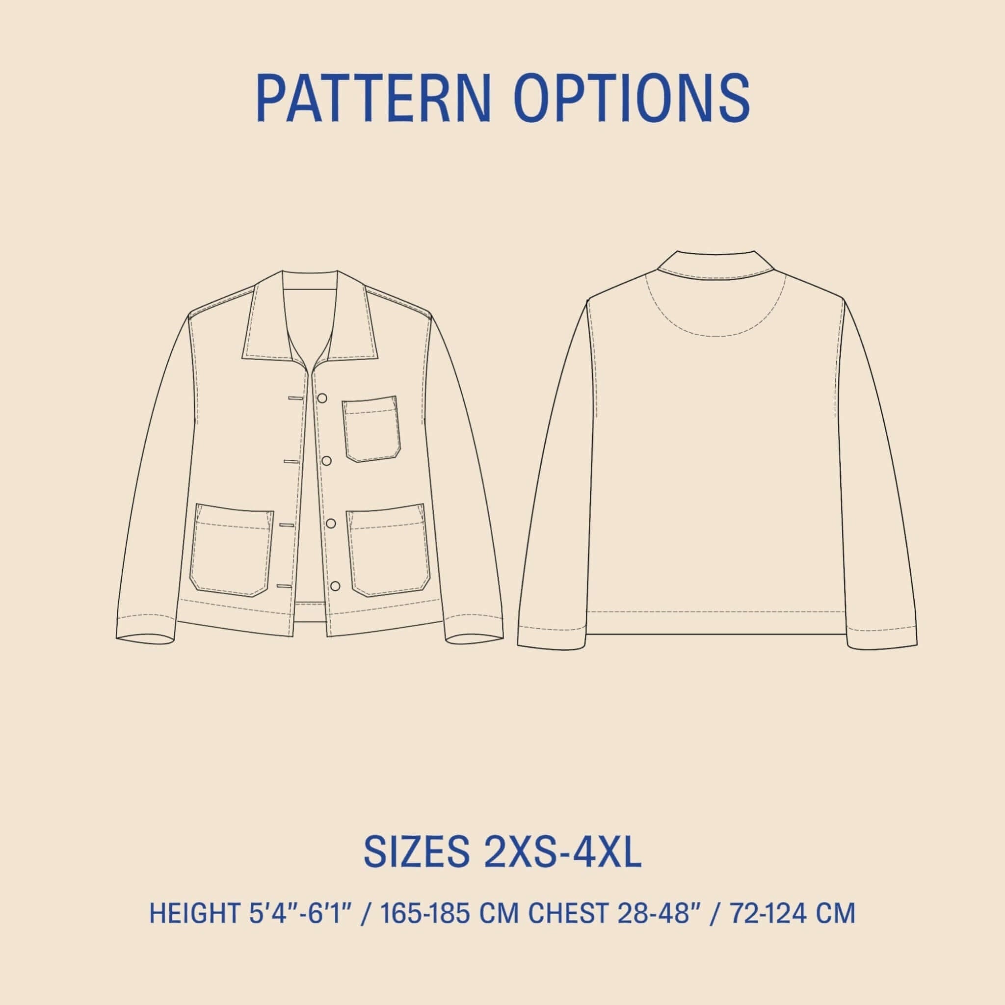 Painter Jacket pattern Unisex | Wardrobe By Me | PDF Pattern – BeyondThePinkDoor