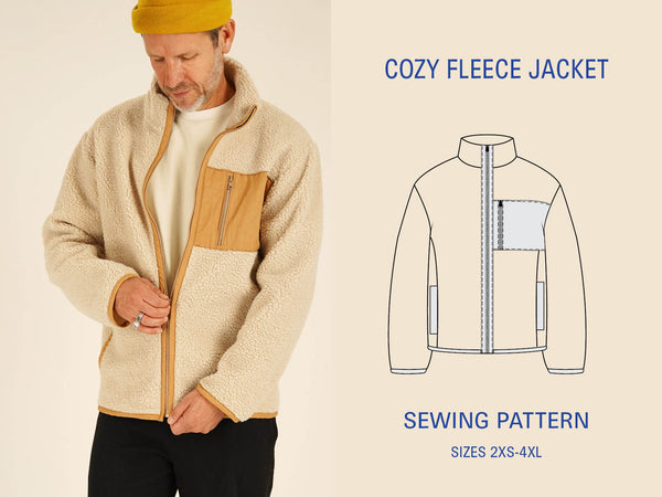 Men's Cozy Fleece Jacket | Wardrobe By Me | PDF Pattern – BeyondThePinkDoor
